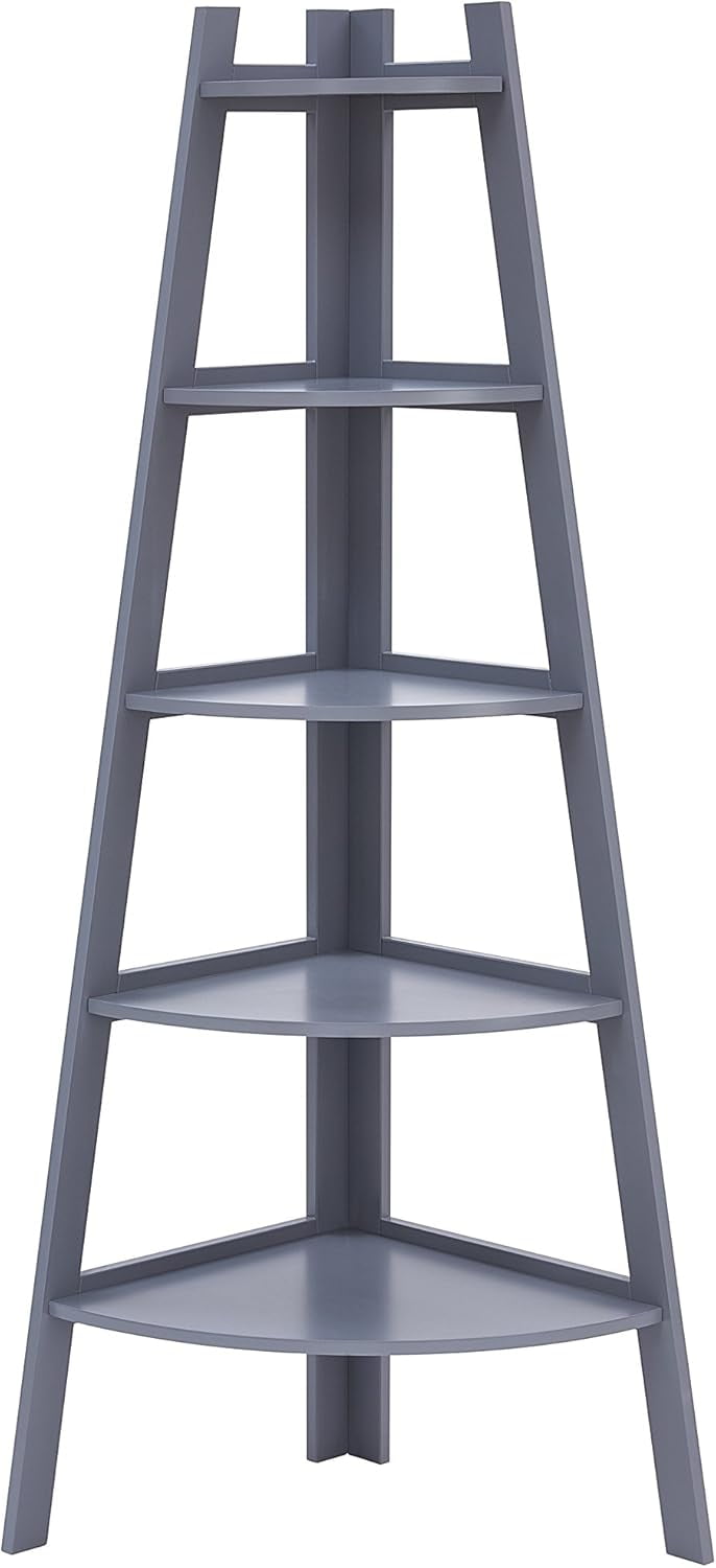Danya B. Free Standing 5-Tier Pyramid Corner Ladder Display Shelving ...