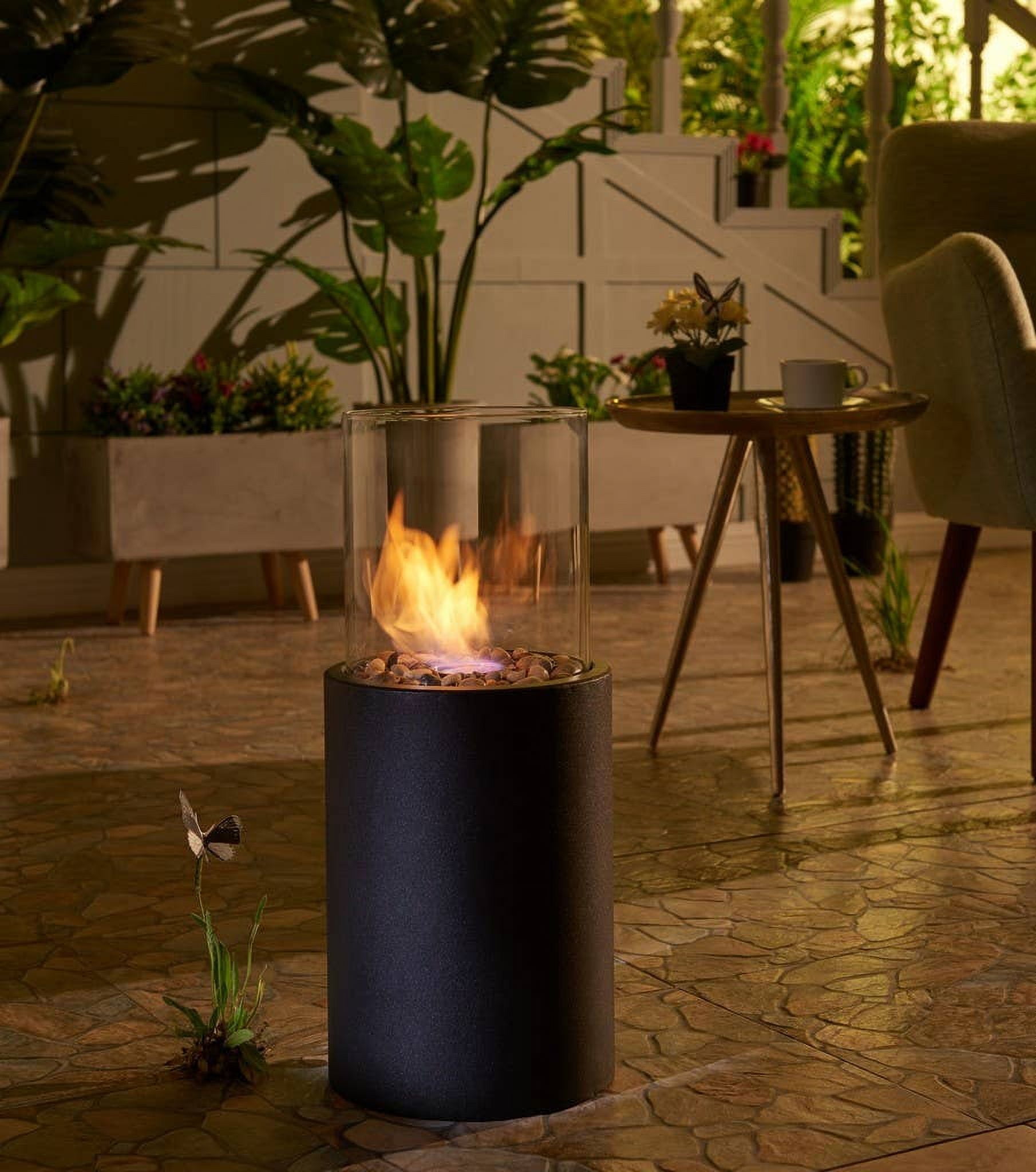 Danya B. Ventless Large Bio Ethanol Tabletop Fireplace - Indoor/Outdoor ...