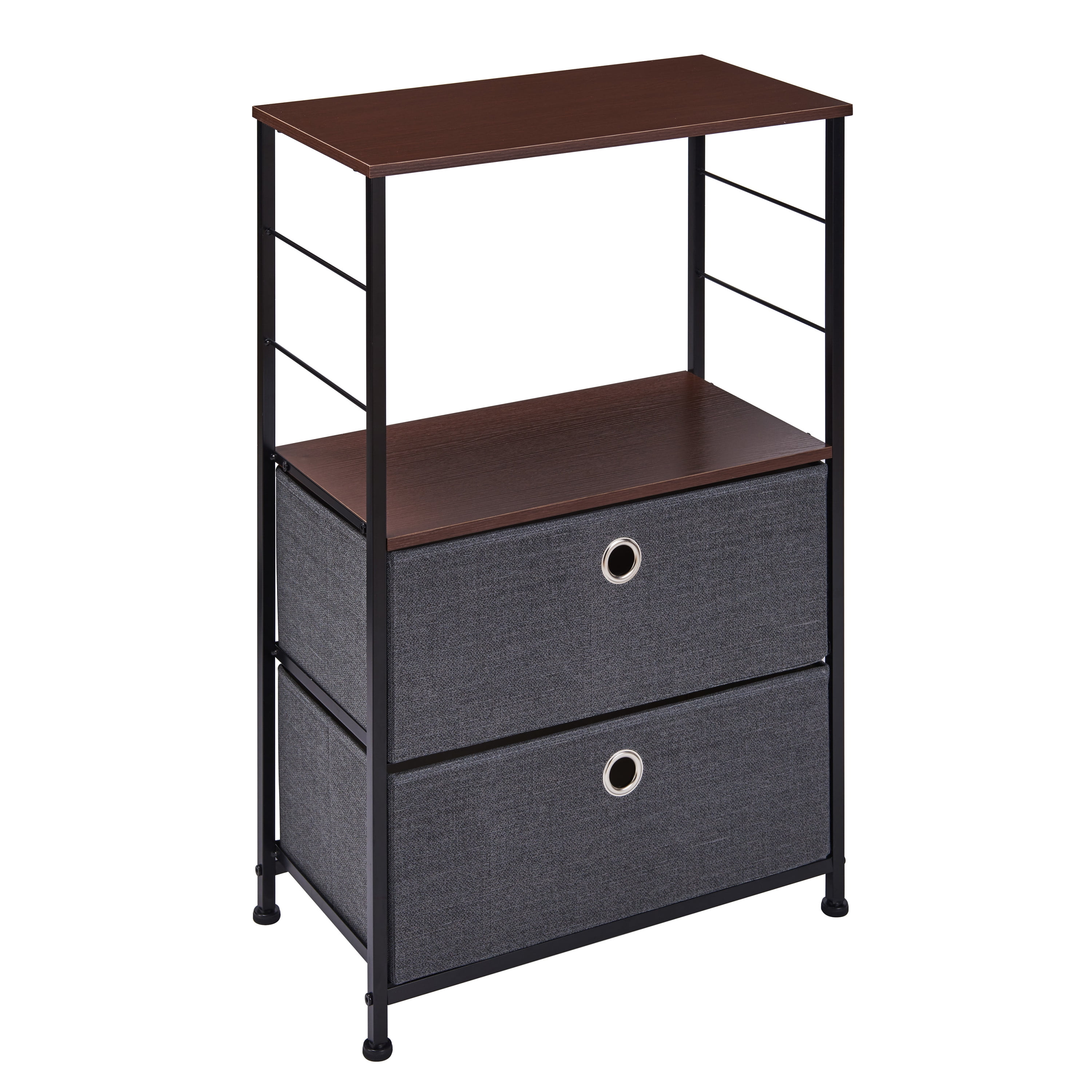 Danya B. Modern 2-Tier Decorative Bookshelf/Dresser Storage with Two ...
