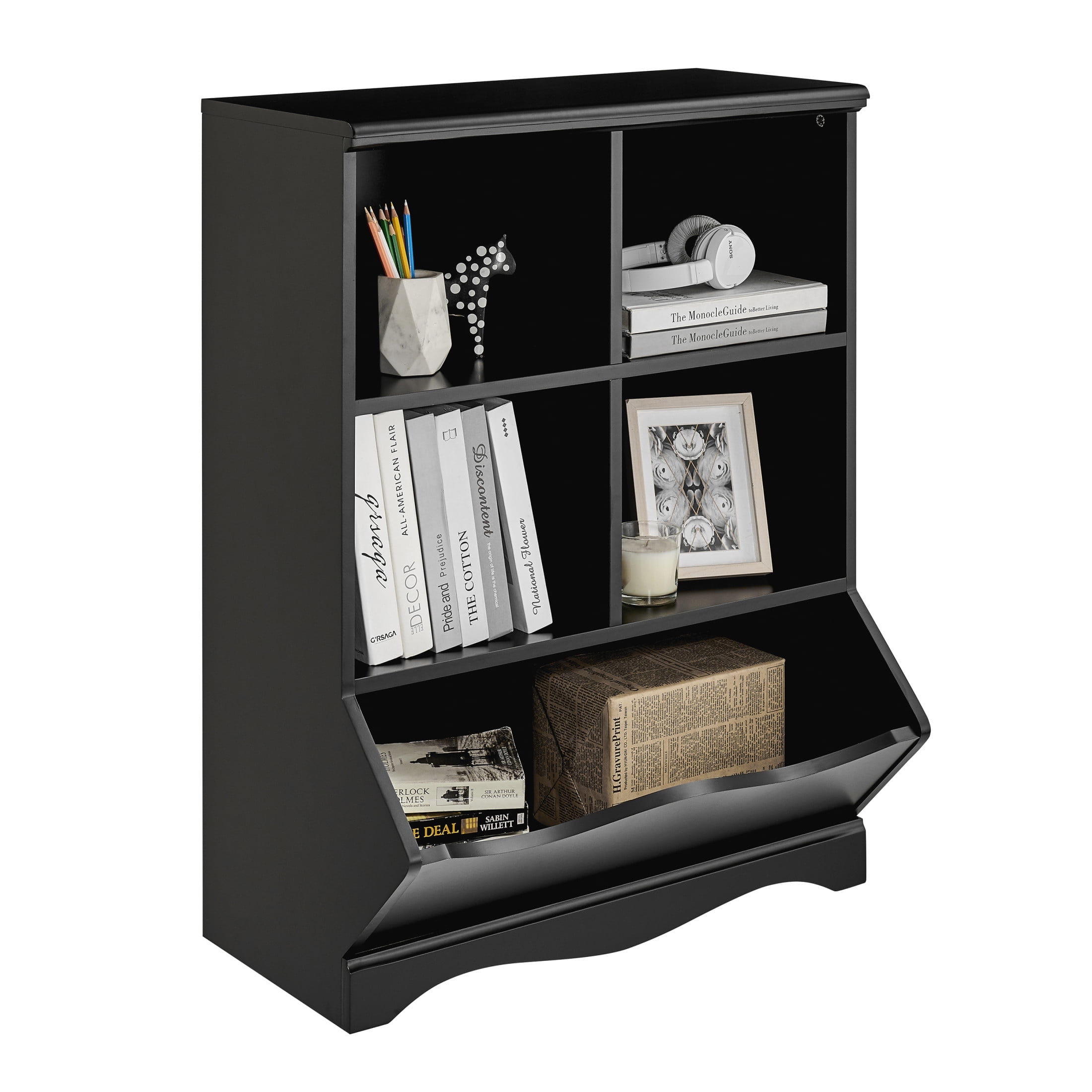 Danya B. Multi-Cubby Storage Cabinet - Black - Walmart.com