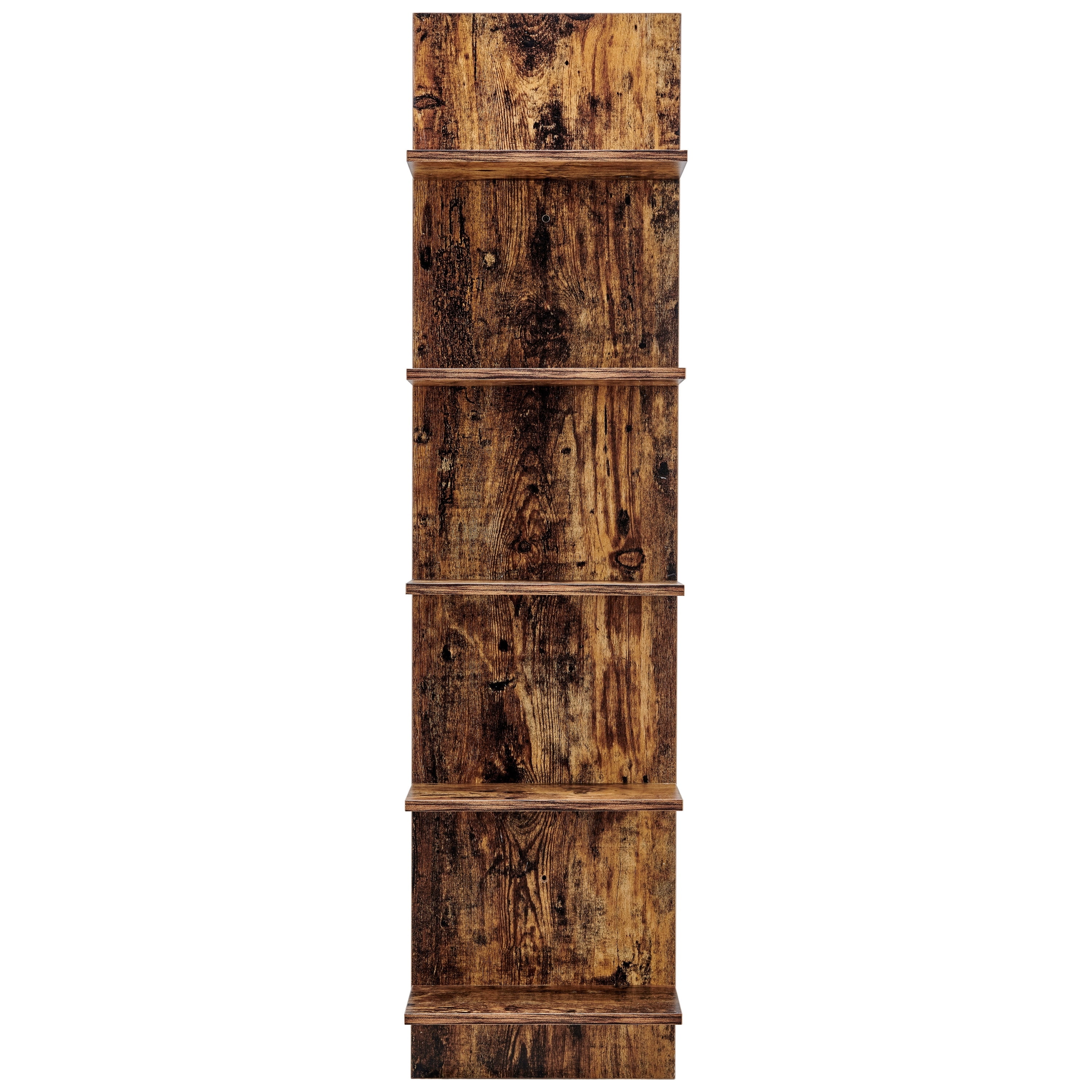Danya B. Pine Grain Finish Wide 5-Tiers Column Wall Shelf - Walmart.com