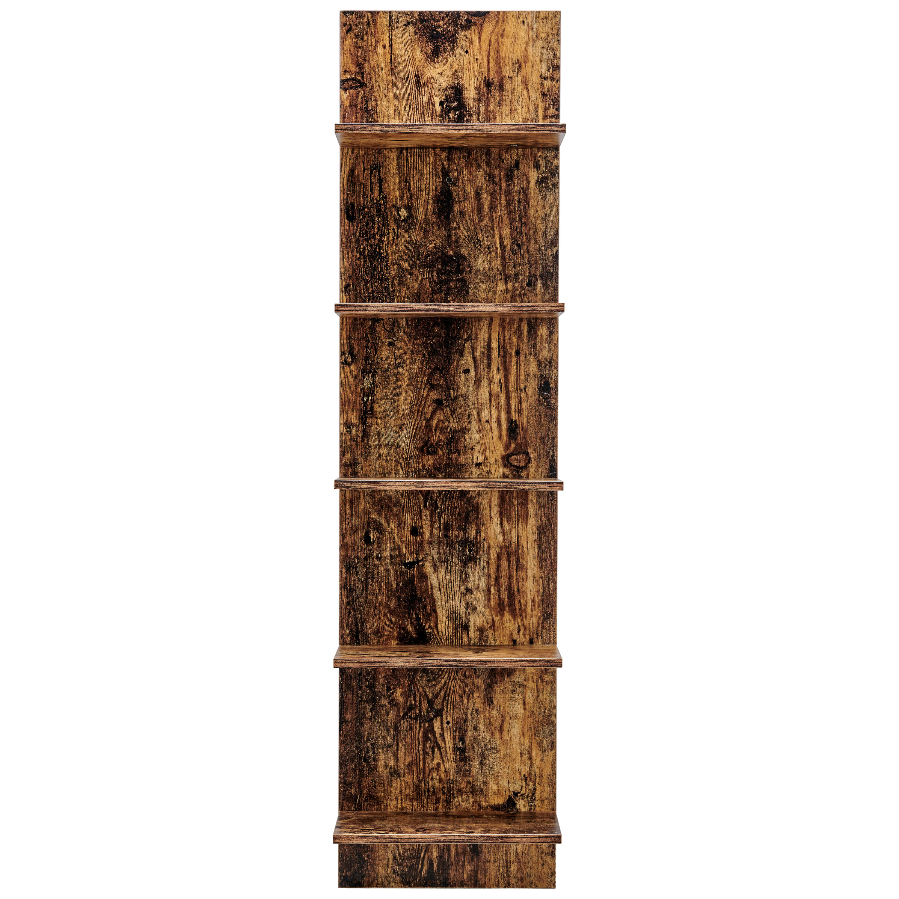 Danya B. Pine Grain Finish Wide 5-Tiers Column Wall Shelf - Walmart.com
