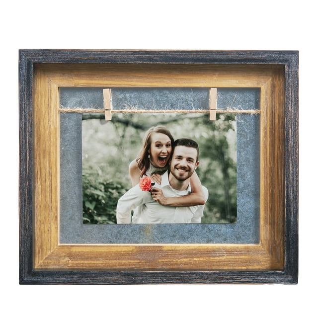 Danya B. Rustic 5" x 7" Horizontal Wood Picture Frame - Walmart.com