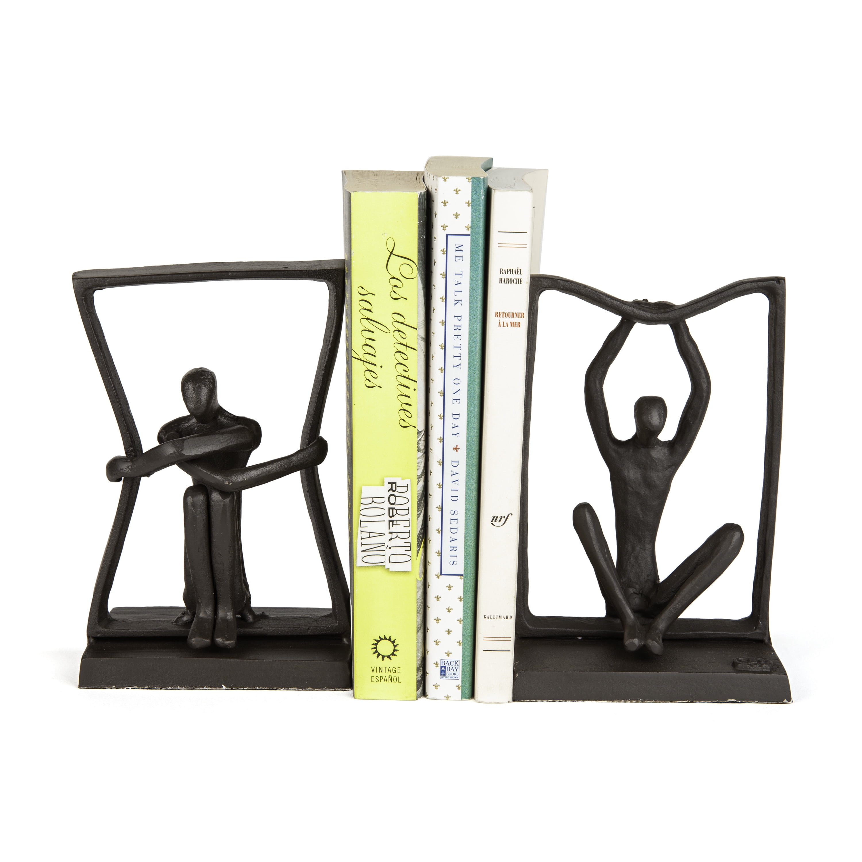 Danya B. Stretching Boundaries Iron Bookend Set – Decorative Modern ...
