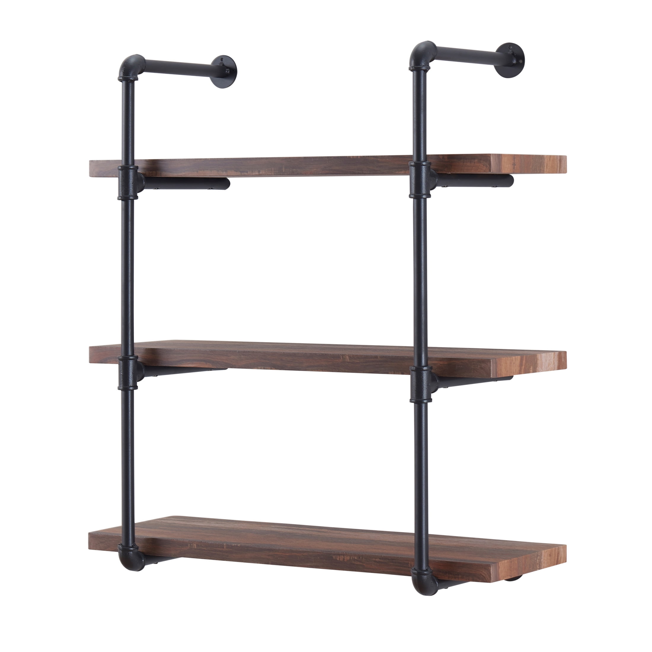 Danya B. Three Tier Industrial Pipe Wall Shelf - Walmart.com