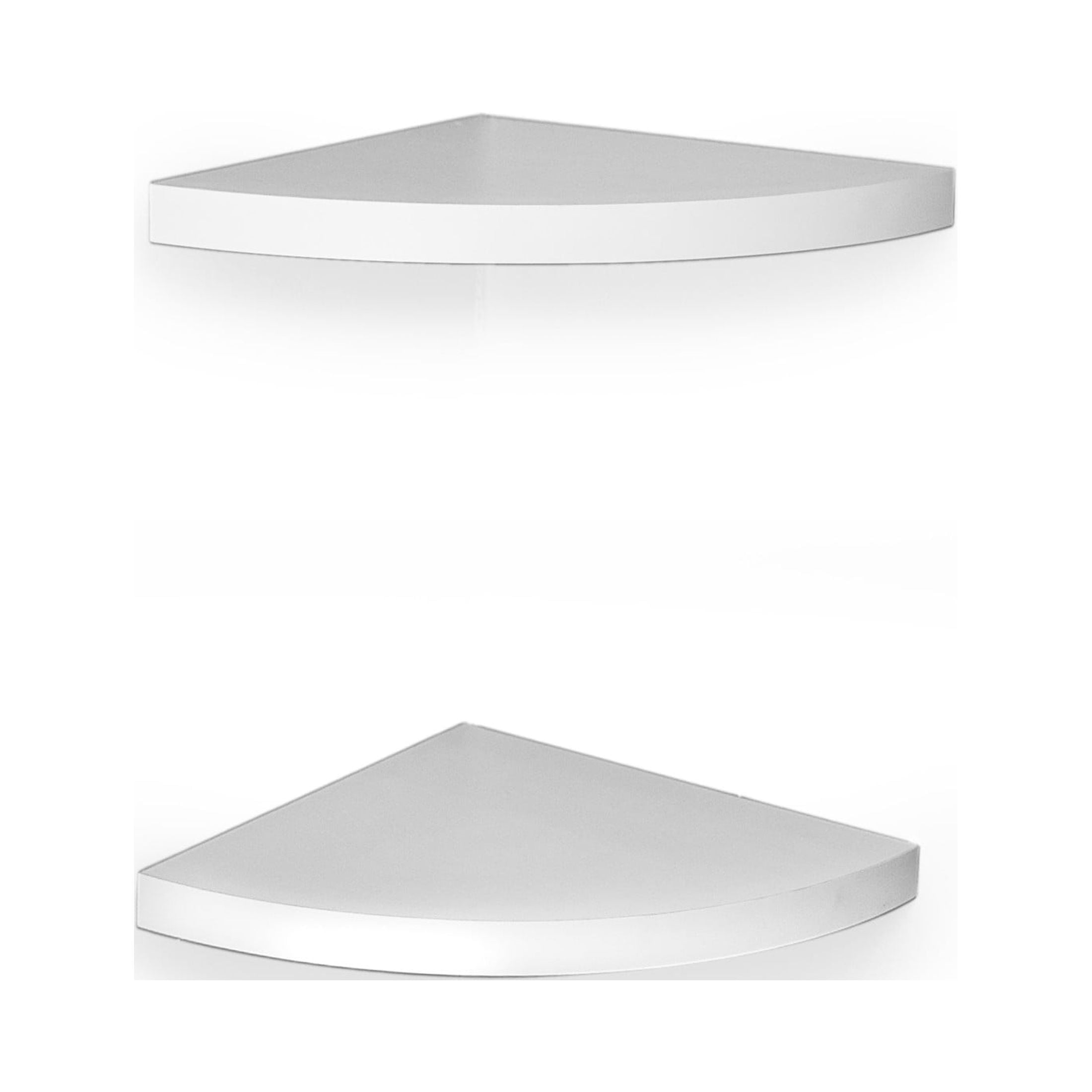 Danya B. White Veneer Corner Radial Shelves (Set of 2) - Walmart.com
