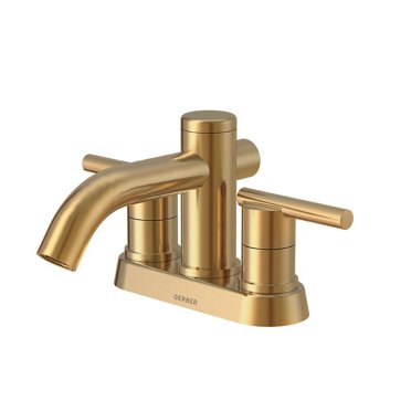 Commercial Commercial Two Handle Metering Slow-Close Bathroom Faucet in ...