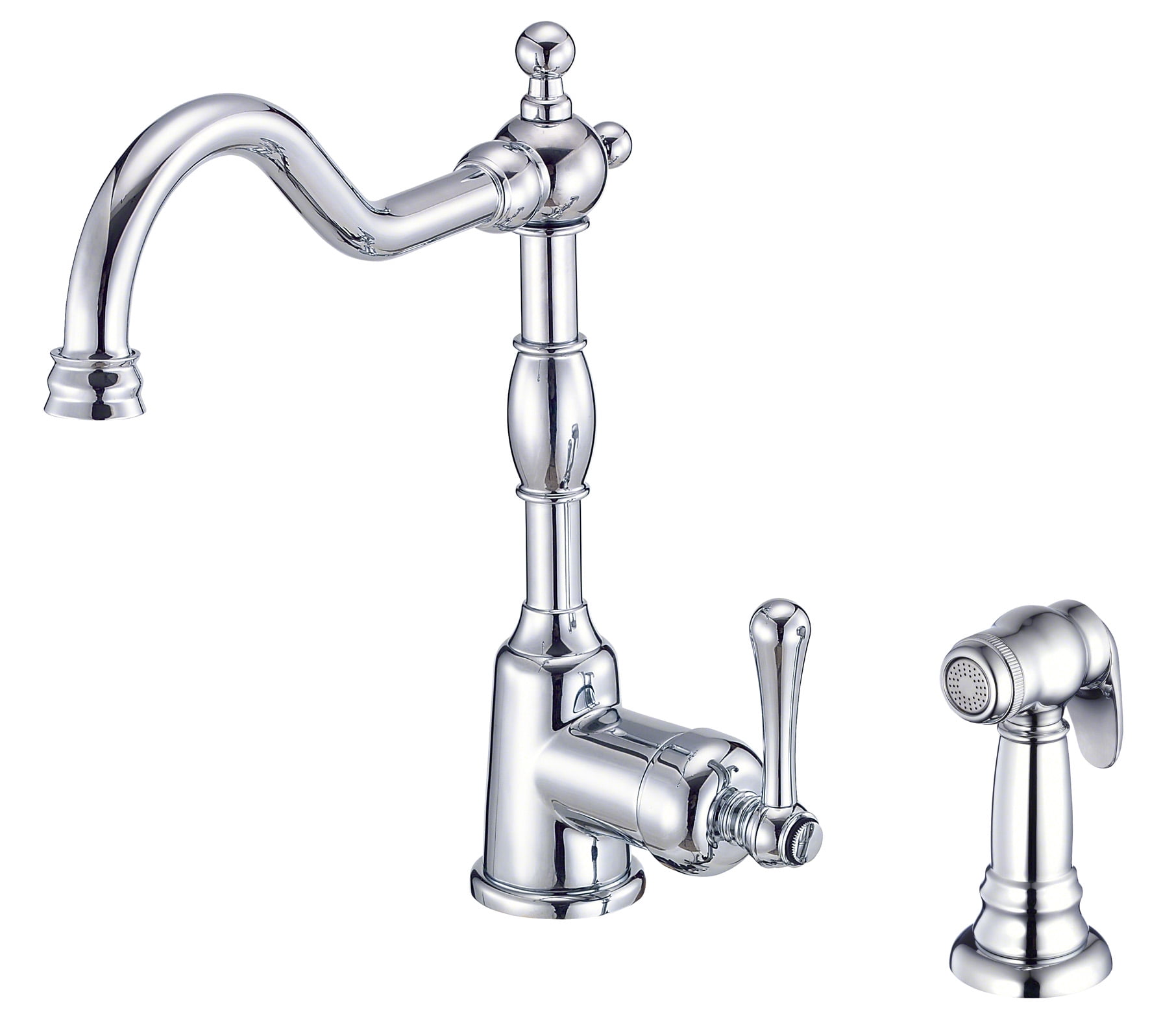 Danze D401157 Opulence Single Handle Kitchen Faucet with Side Spray ...