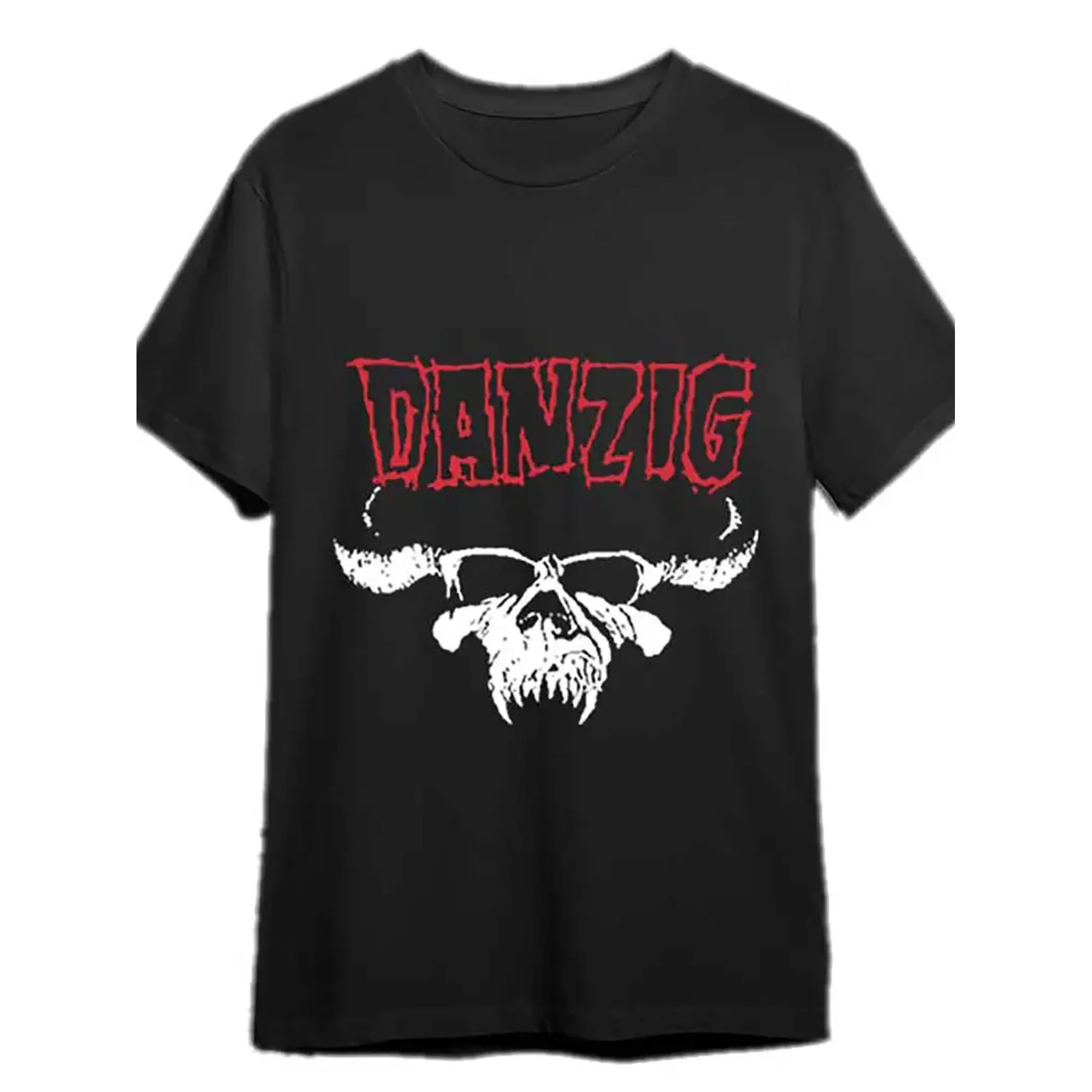 Danzig Band Men's Black Graphic T-Shirt - Bold "DANZIG" Skull Design ...