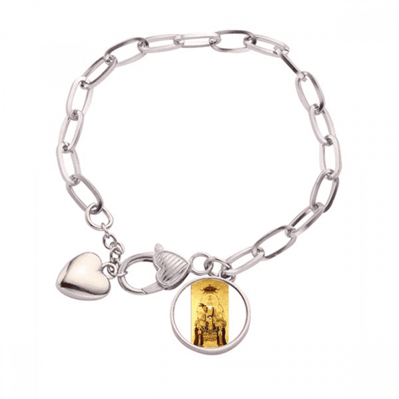 Dao Chinese God Art Deco Fashion Heart Chain Bracelet Jewelry Charm ...
