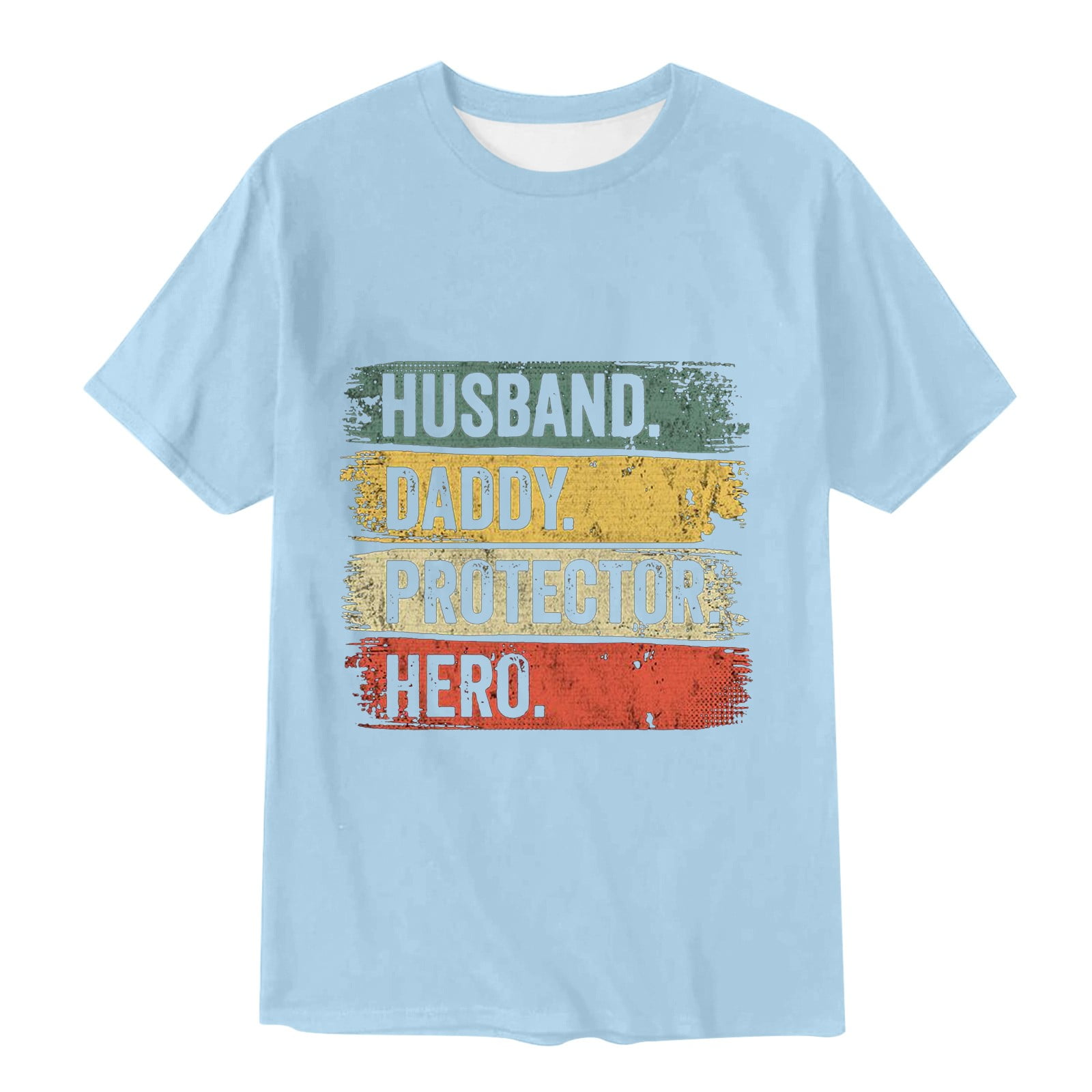 DaoAg Men Short Sleeve Fashion Casual Father Day Printed Casual Men T ...