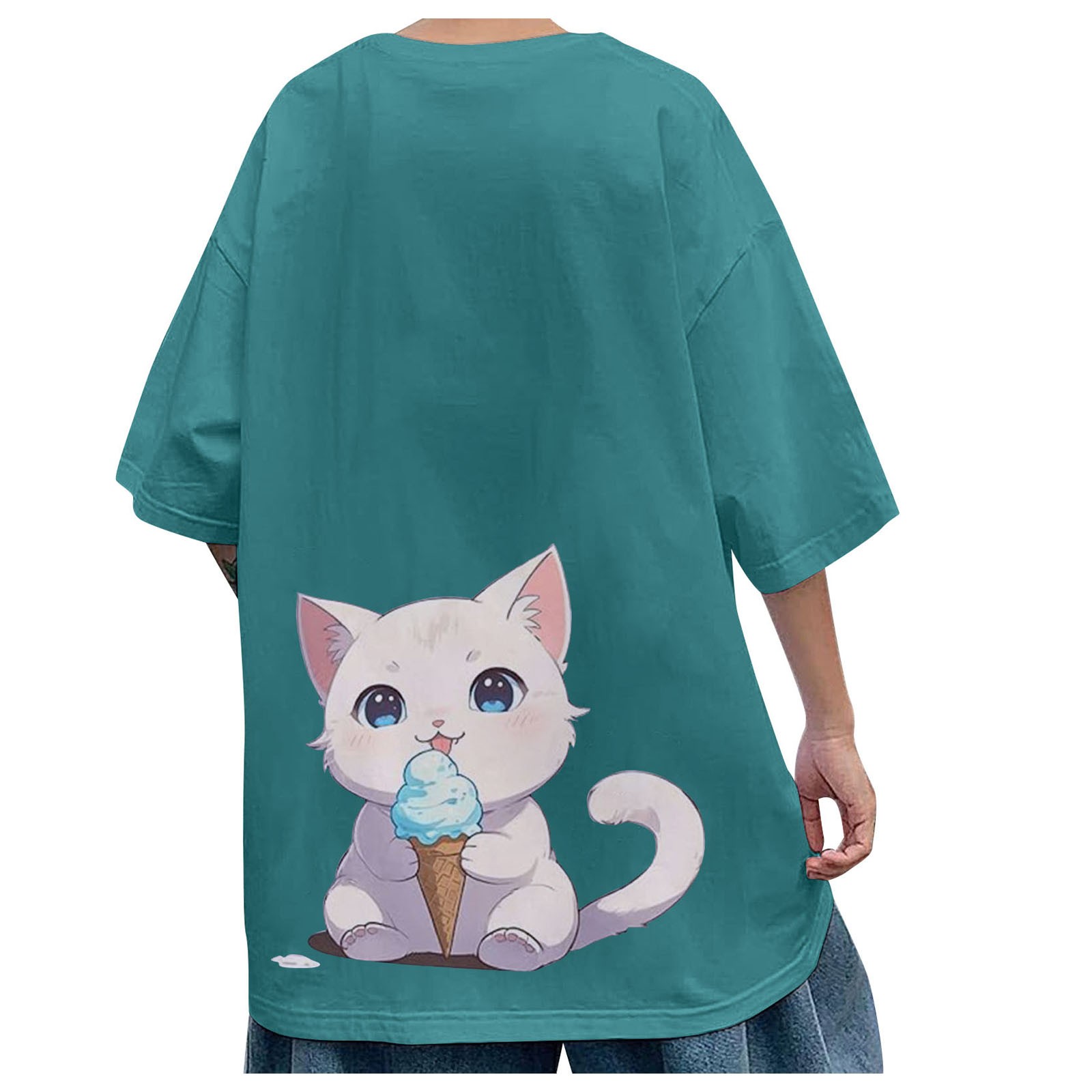 DaoAg Mens Digital 3D Printed T Shirt Short Sleeved Shirt Top Lapel ...