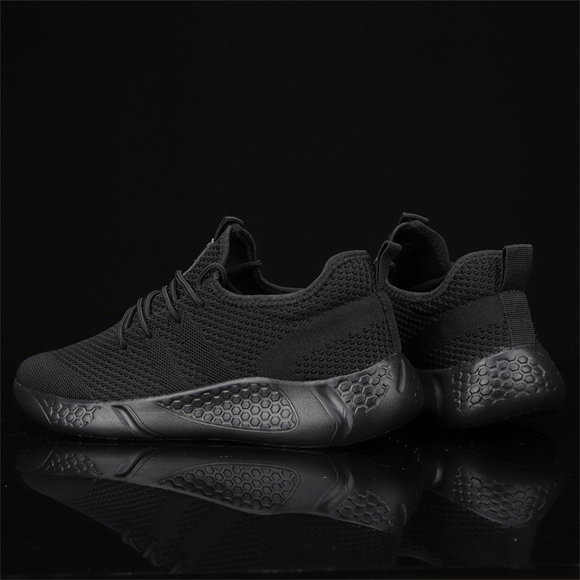 YYTLCH Mens Walking Sneakers Comfortable Knit Athletic Sport Casual ...