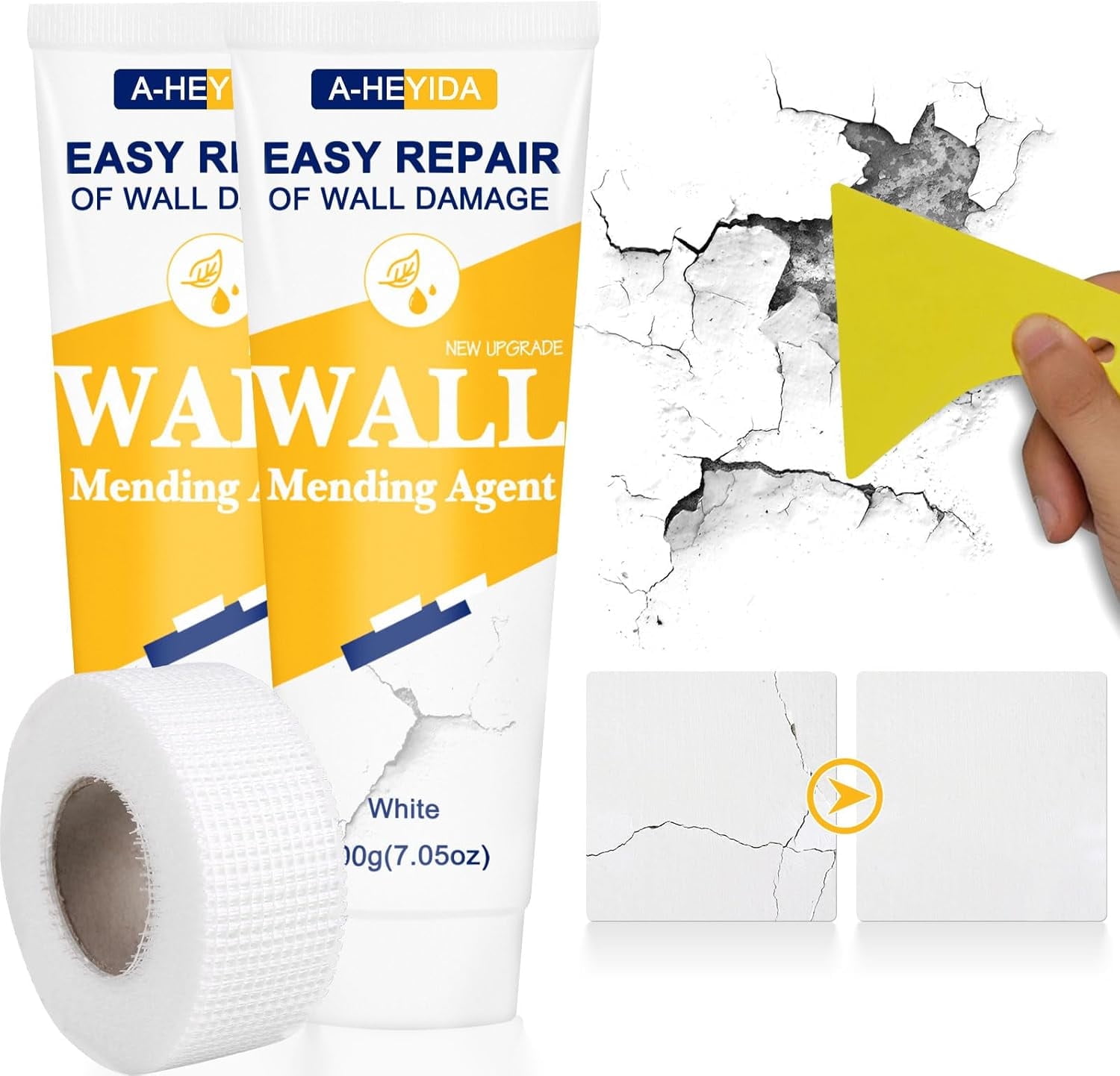 Daoboely Wall Repair Kits, 400g Drywall Wall Mending Agent, 1 Piece ...