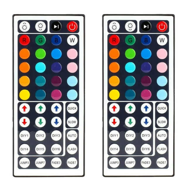 Daofin 2 Pack 44 Key RGB LED Strip Light Remote Controller Wireless ...