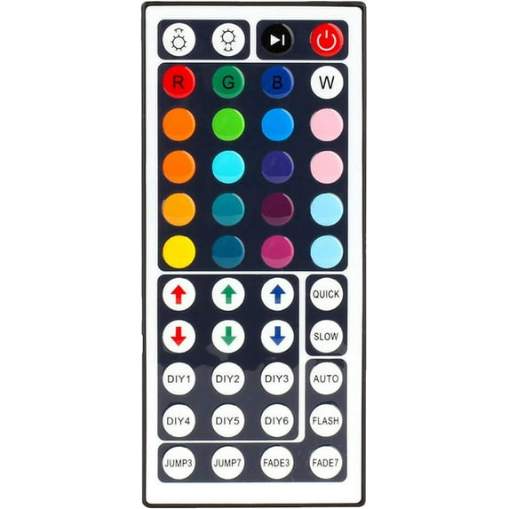 Daofin 44 Key RGB LED Strip Light Remote Controller Wireless Dimmer IR ...