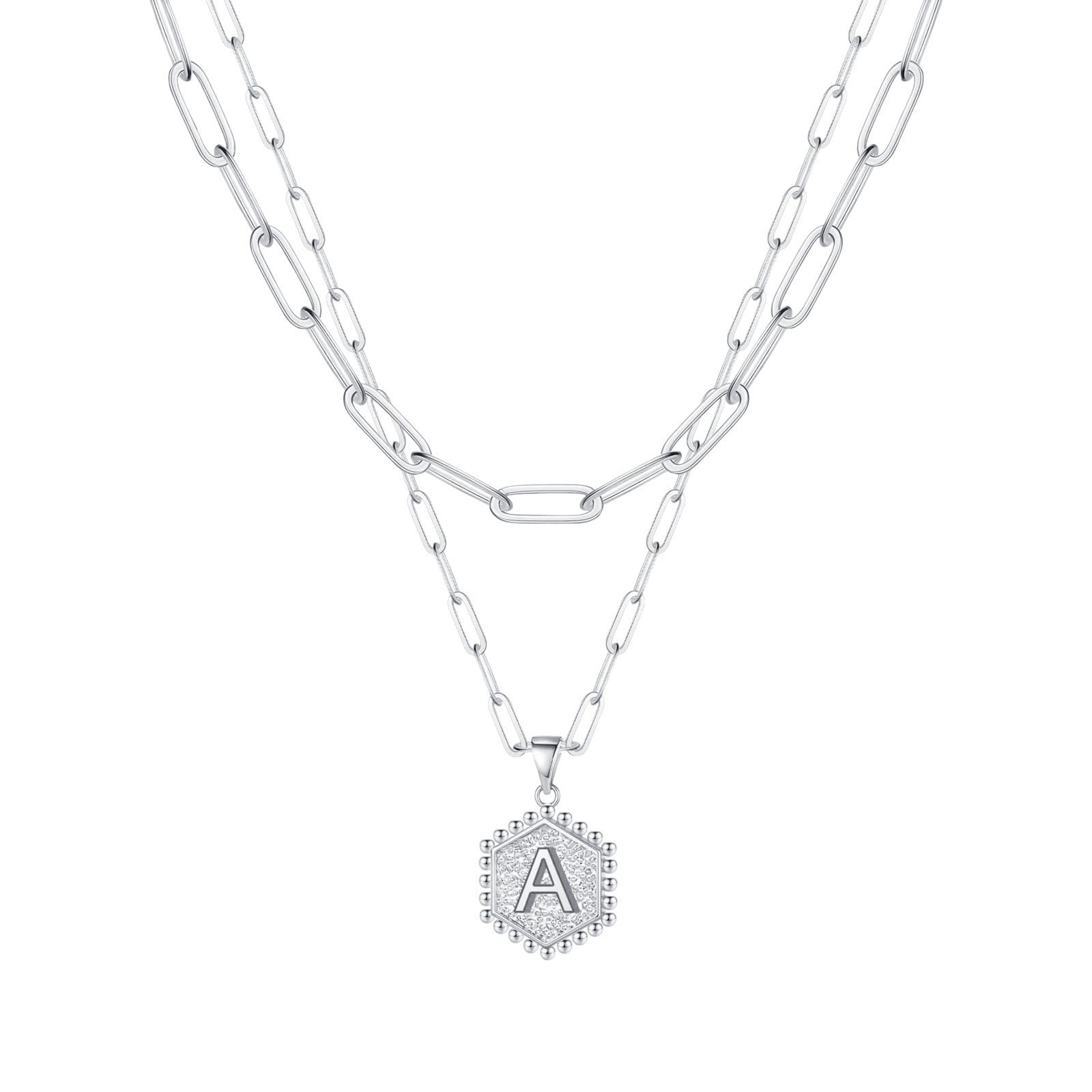 Daolelai Az 26 Alphabet Necklace Single Layer 2 Necklace Set - Walmart.com