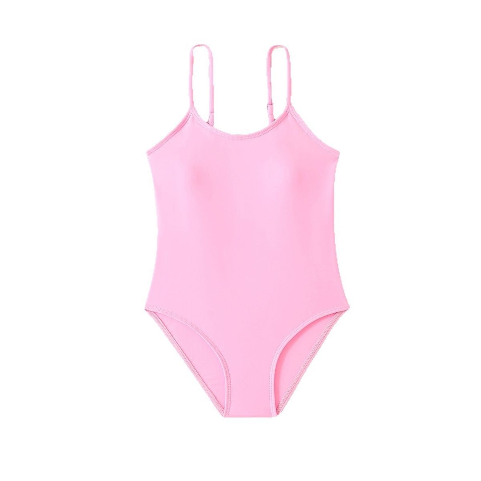 Daolelai Children's Swimsuit Cute Girls Solid Color One-Piece Medium ...