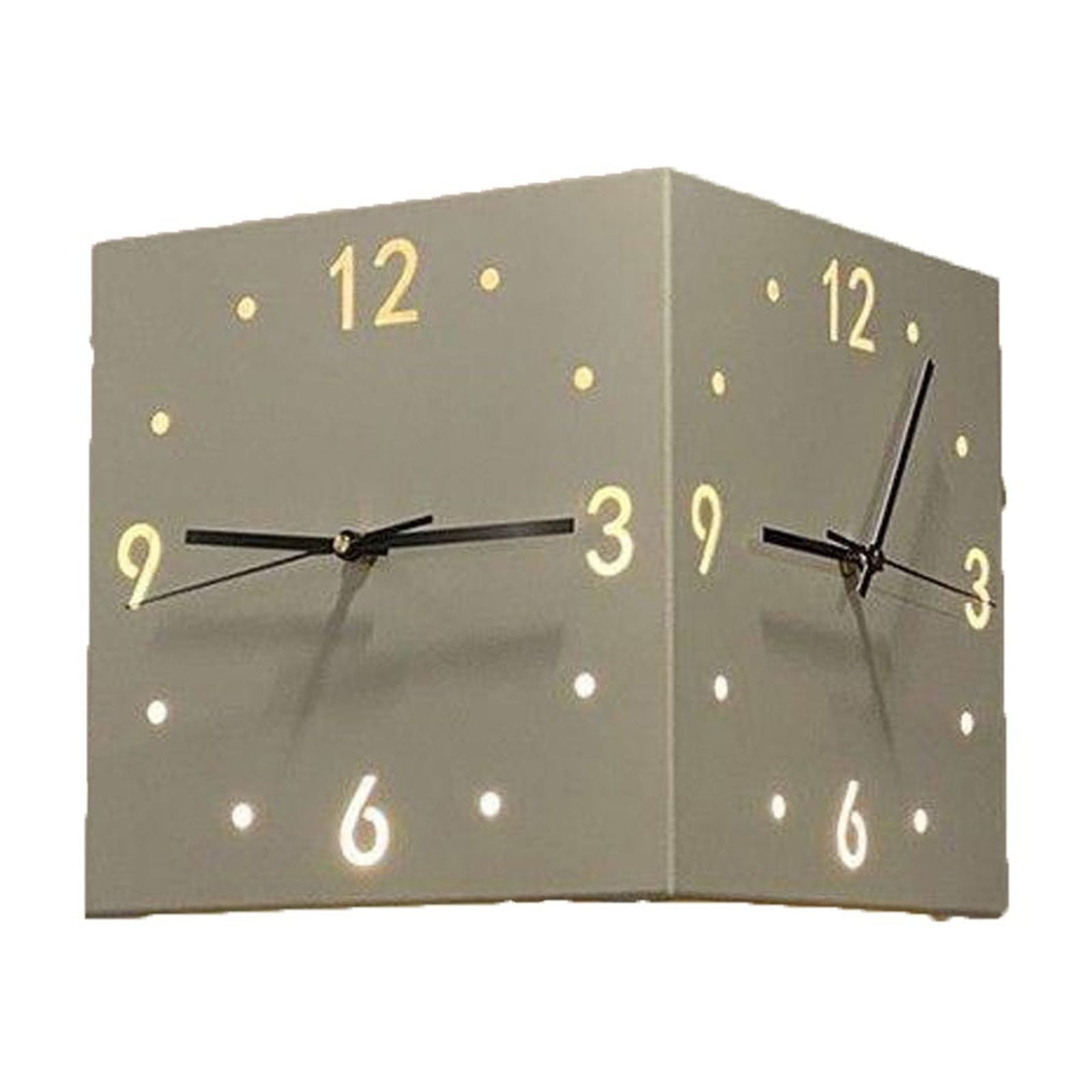 Daolelai Double Sided Corner Wall Clock with Light - Walmart.com