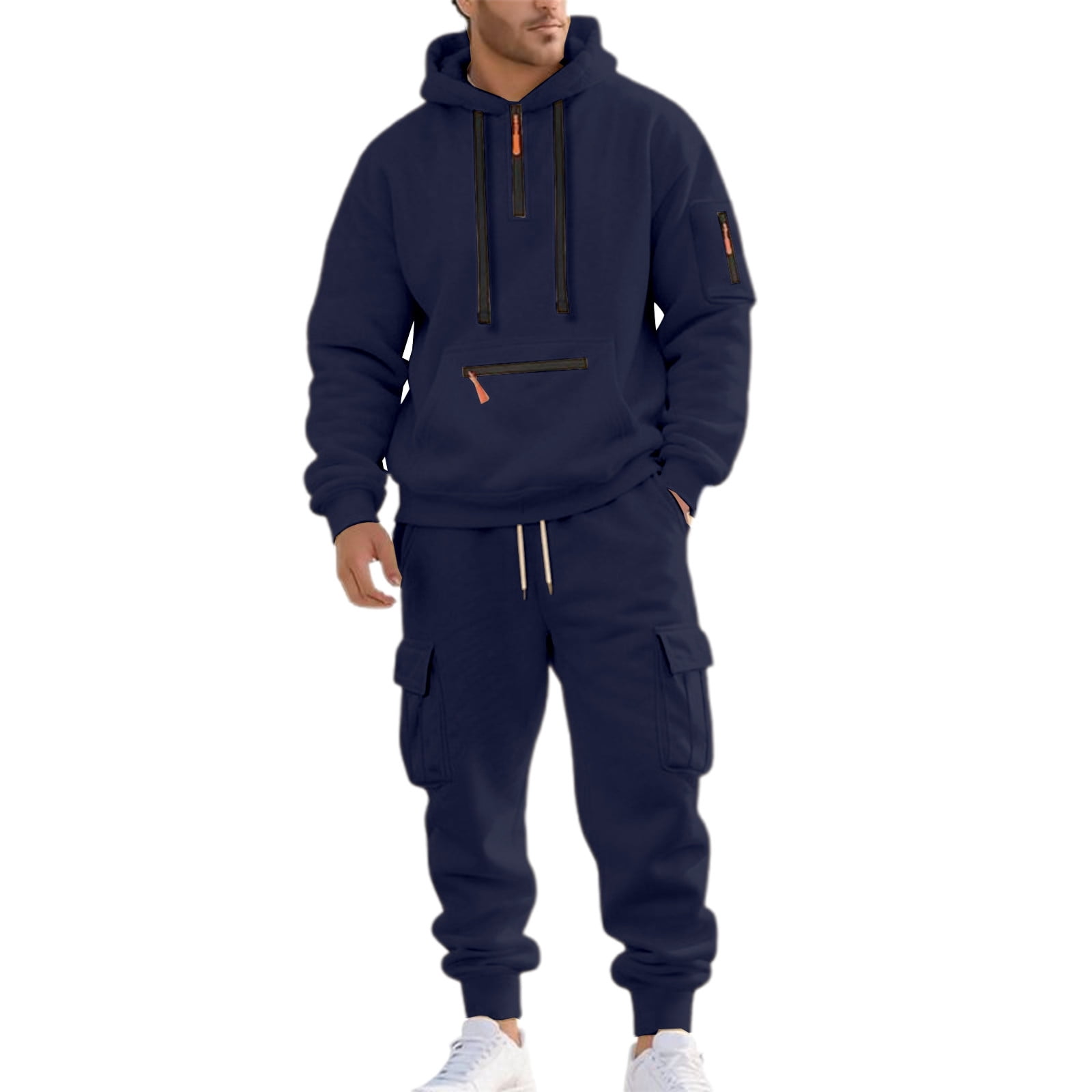 Daolelai Men's Winter Sweatshirt Suit - Walmart.com