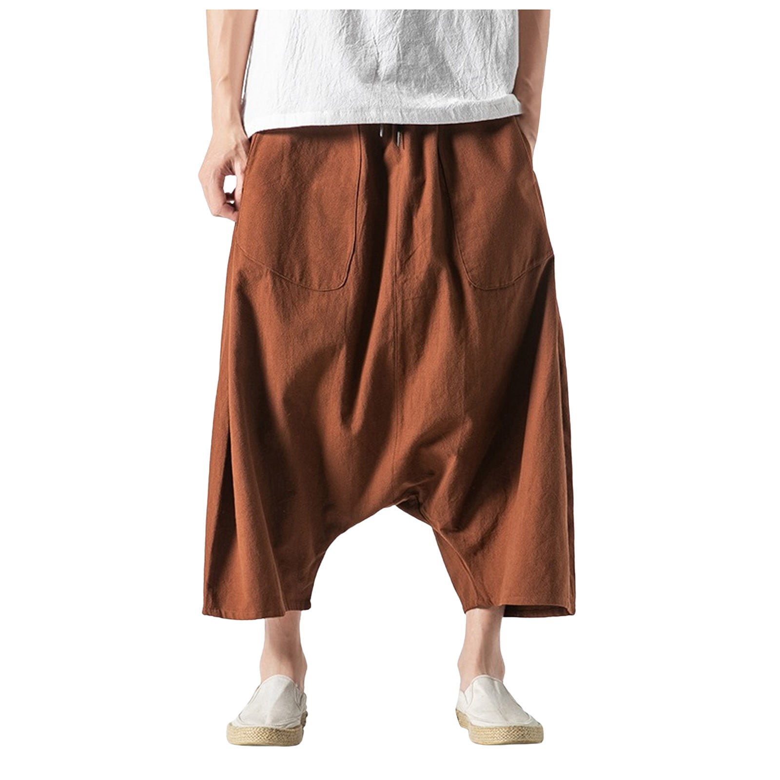 Daolelai Men's Workwear Cotton and Linen Shorts Men's Japanese Style ...