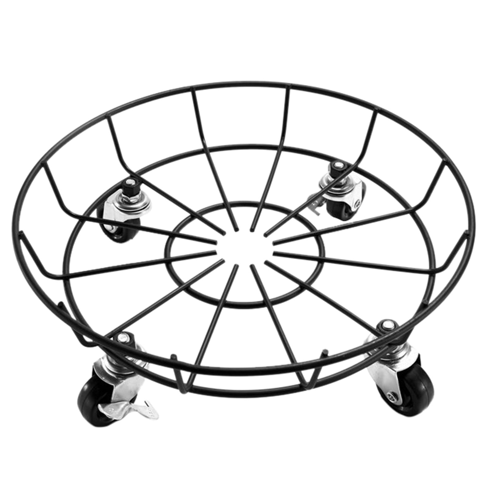 Daolelai Movable Flower Stand with Wheels Iron Round Flower Pot Base ...