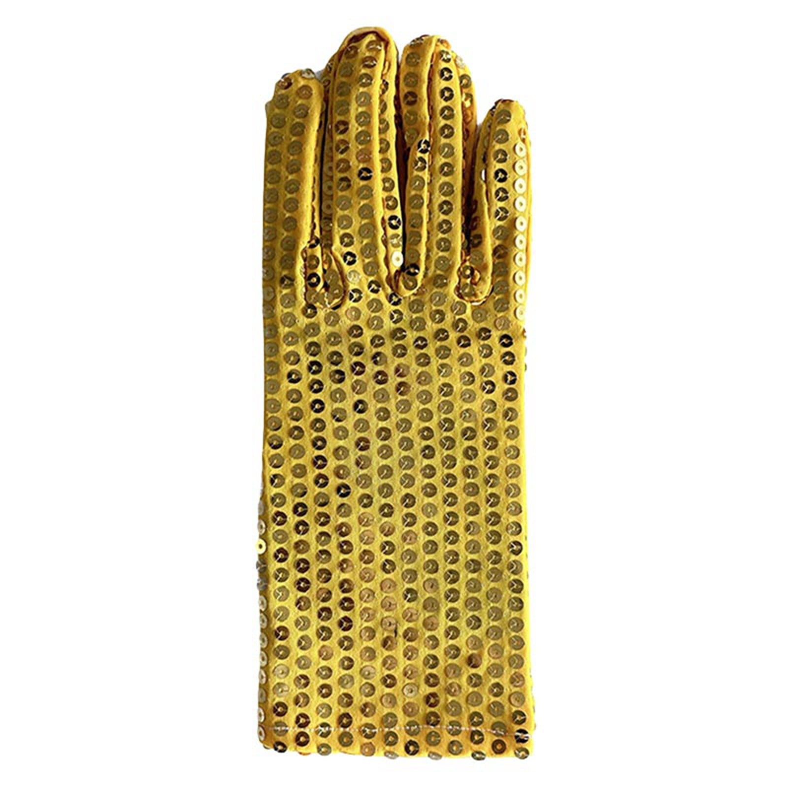 Daolelai Sequin Gloves, Sparkly and Shiny Performance Gloves, Perfect ...