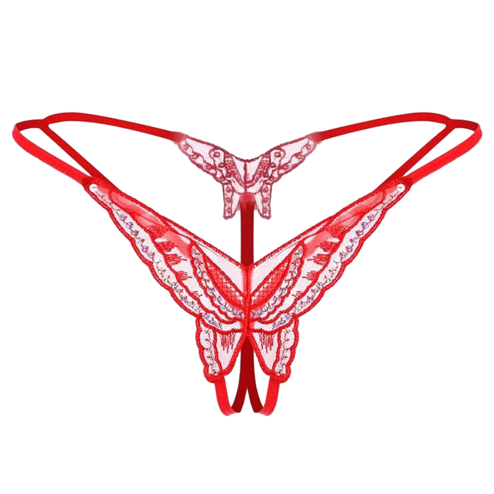 Daolelai Women's Sequin Embroidery Open Crotch Transparent Patchwork ...