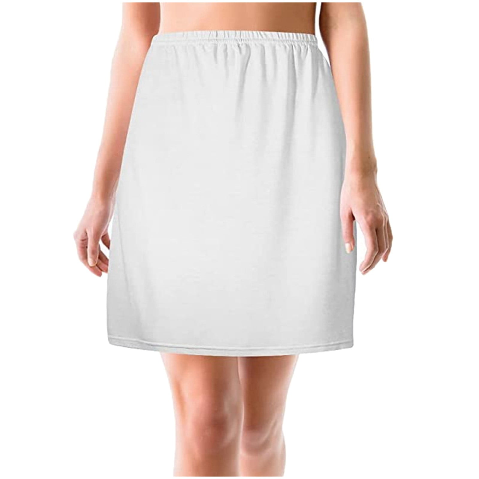 Daolelai Women's Transparent Modal Lined Skirt Anti-Exposure Skirt ...