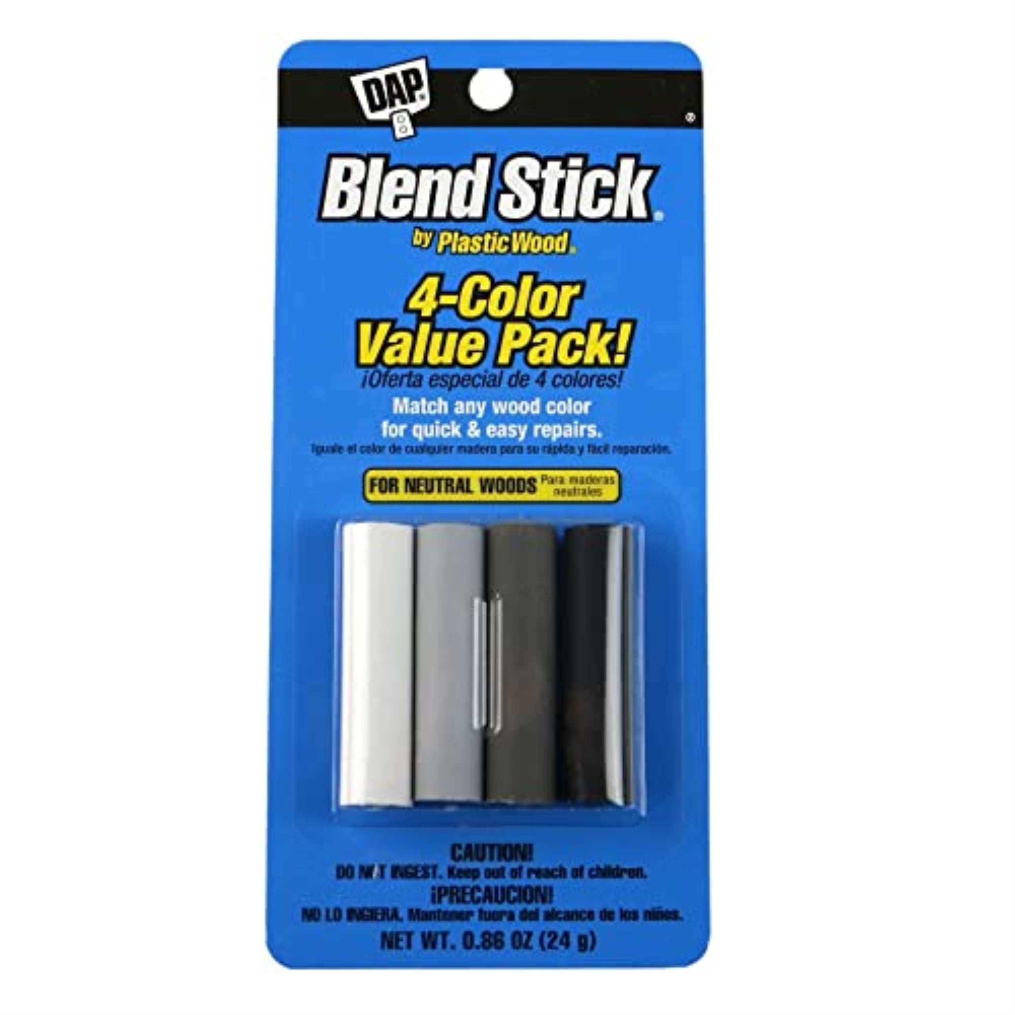 Dap 0.86 oz Plastic Wood Blend Sticks - Pack of 4 - Walmart.com