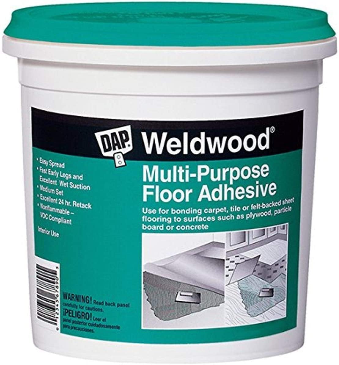 Dap 00141 Multi-Purpose Floor Adhesive, 1-Quart - Walmart.com