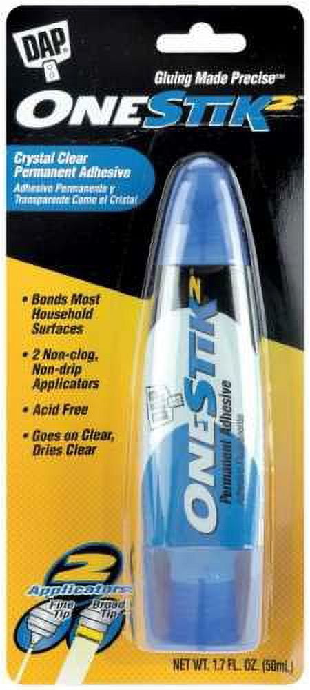 Dap 01323 one stik'2; 1.7oz, permanent clear a [PRICE is per TUBE ...