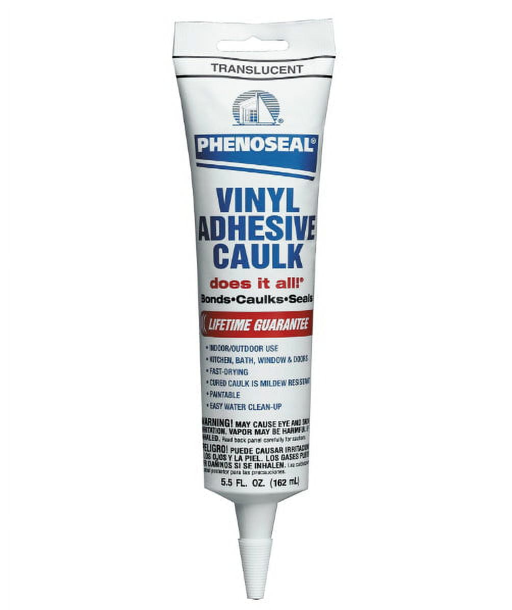 Dap 07027 Phenoseal Vinyl Adhesive Caulk, Translucent, 5.5 Oz., Each ...