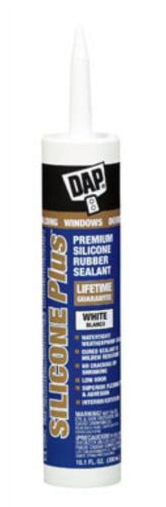 Dap 08780 Silicone Plus Premium Window & Door Sealant, White, 10.1 Oz - Walmart.com