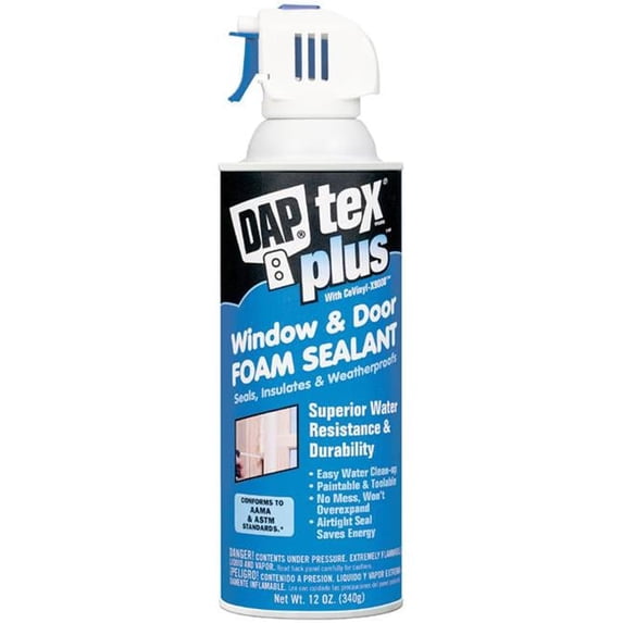 Dap 12 Oz White Tex Plus Window & Door Foam Sealant - Walmart.com