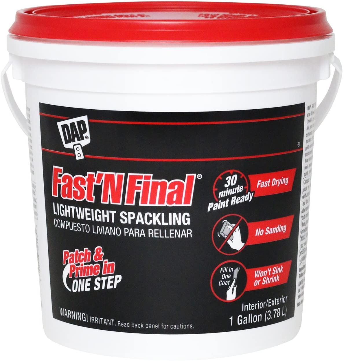 Dap Fast Dry 1 Gallon Fast'N Final Lightweight Spackling for Interior ...