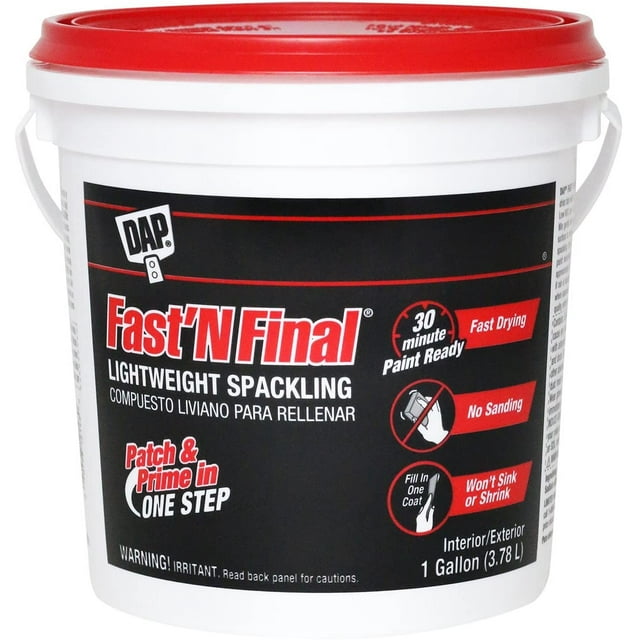 Dap Fast Dry 1 Gallon Fast'N Final Lightweight Spackling for Interior ...
