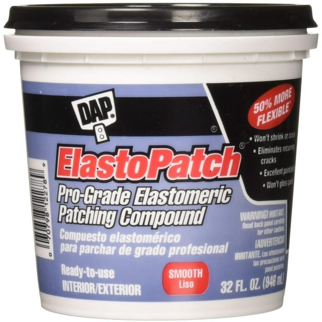 Dap 12278 Elastopatch Pro Grade Elastomeric Patching Compound, 32 Oz. - Walmart.com