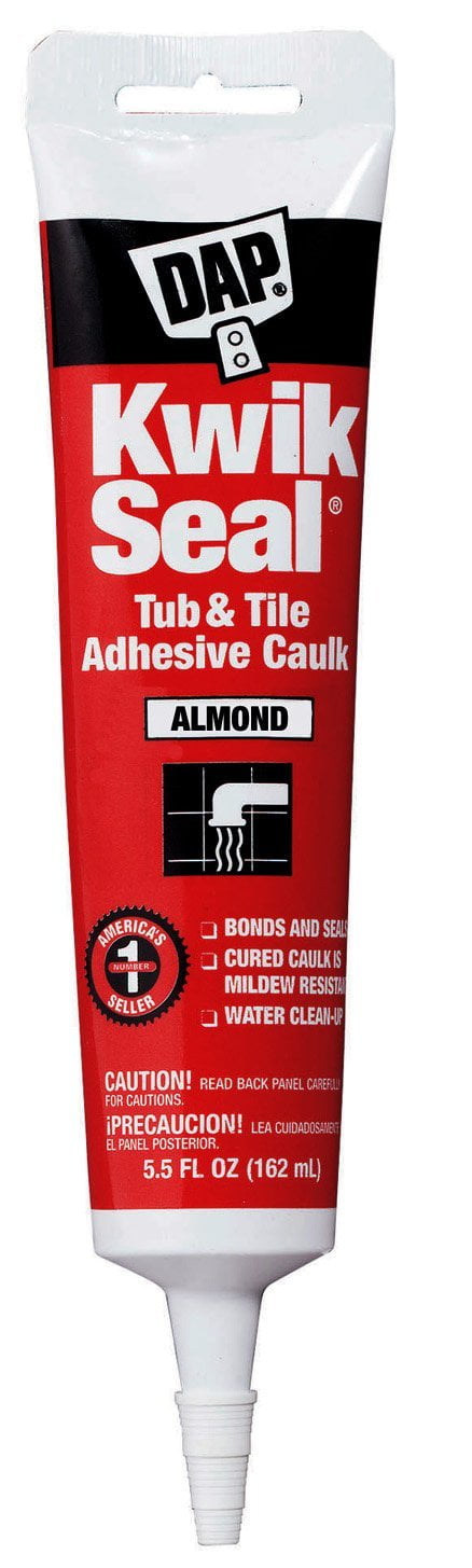 Dap 18013 Kwik-Seal Kitchen & Bath Adhesive Caulk, 5.5 Oz, Almond, Each ...