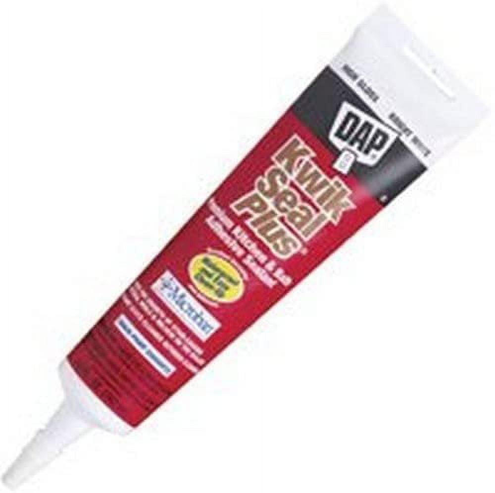 Dap 18526 Kwik Seal Plus Kitchen & Bath Microban Caulk, 5.5 Oz, White, Each - Walmart.com