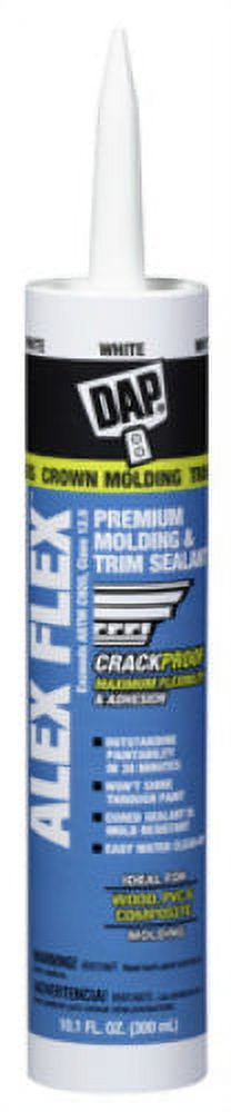 Dap 18542 Alex Flex Premium Molding & Trim Sealant, 10.1 Oz, White ...
