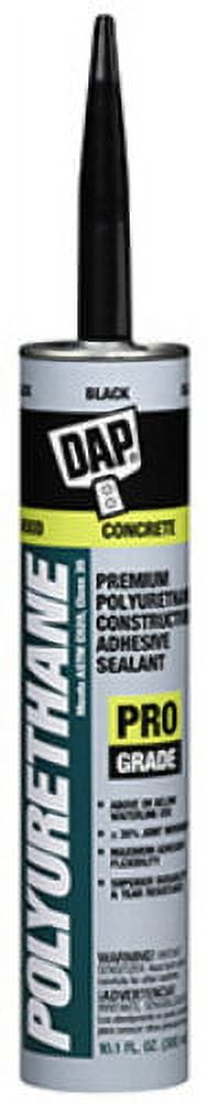 Dap 18816 Premium Polyurethane Construction Adhesive Sealant, 10.1 Oz, Black, Each - Walmart.com