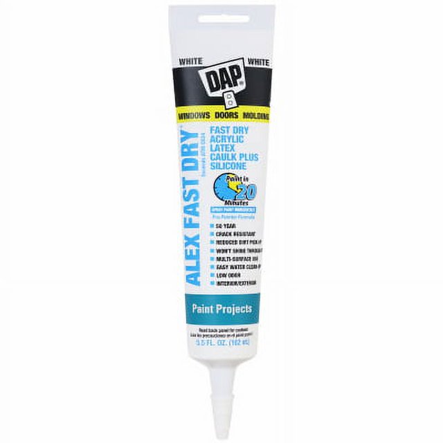 Dap 4PK Alex 5.5 OZ White Fast Dry Caulk For A Professional Looking ...