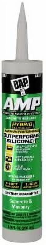 DAP AMP Concrete Masonry Sealant, Self-Leveling, Waterproof, 9 oz, Pack ...