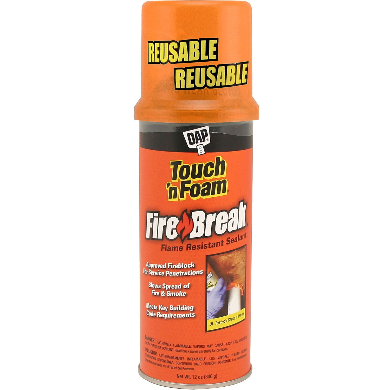 Touch 'n Foam Dap 10012 FireBreak Flame Resistant Sealant, 12 oz ...
