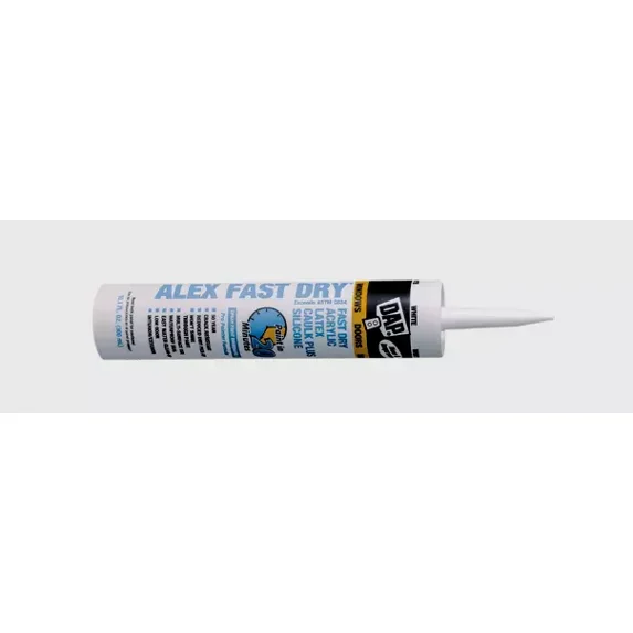 Dap Alex Fast Dry White Acrylic Latex Caulk Plus Paintable Flexible 10 ...