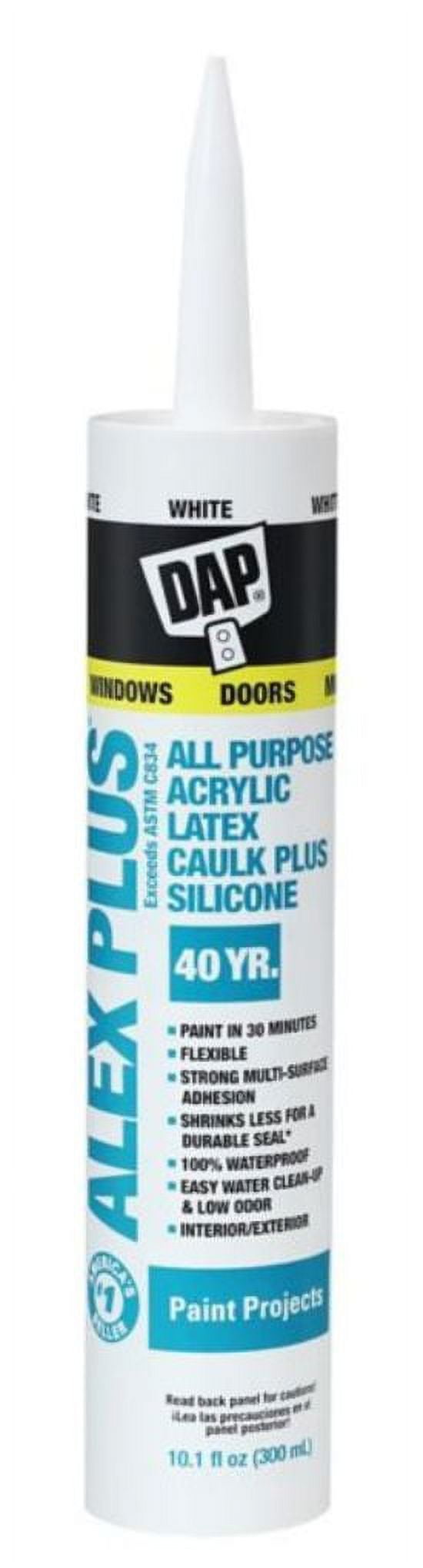 Dap Alex Plus All Purpose Acrylic Latex Caulk Silicone, 10.1 oz ...