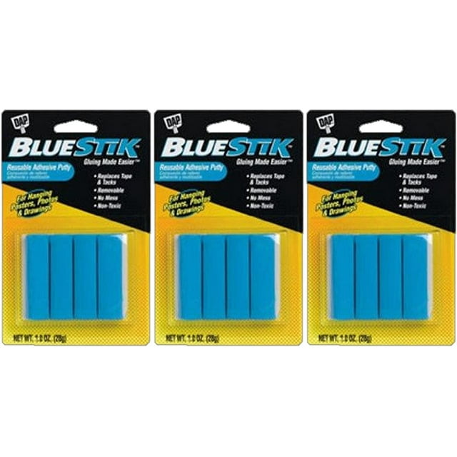 Dap Blue Stick Adhesive Putty 3 Pack - Walmart.com