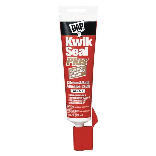 Dap Clear Kwik Seal Plus Kitchen & Bath All-Purpose Adhesive Caulk ...