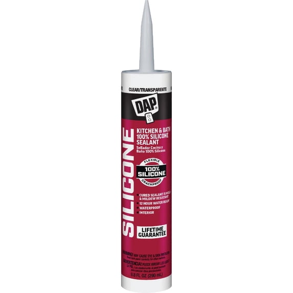 Dap Kitchen & Bath 100% Rubber Silicone Sealant - Pack of 4 - Walmart.com
